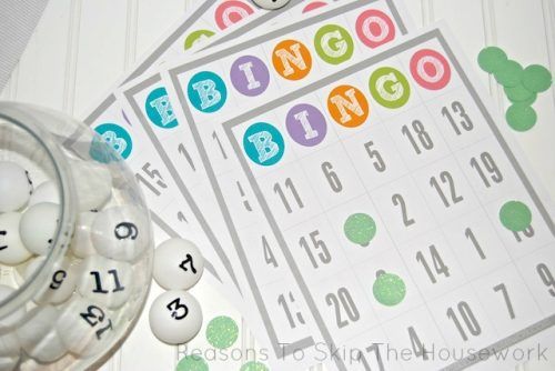 Number Recognition Bingo – REASONS TO SKIP THE HOUSEWORK