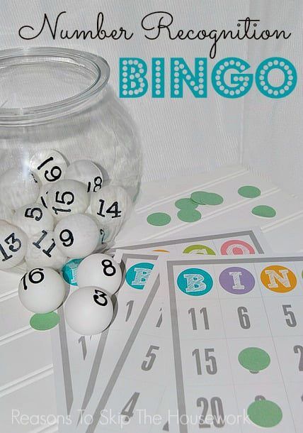 number recognition bingo – REASONS TO SKIP THE HOUSEWORK
