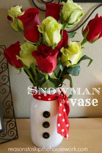 Snowman Vase – REASONS TO SKIP THE HOUSEWORK