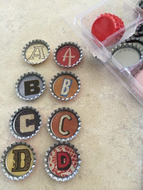 Alphabet Bottle Caps – REASONS TO SKIP THE HOUSEWORK