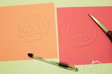 Simple Spiral Paper Flowers