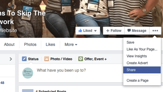How To Share a Facebook Page Tutorial – REASONS TO SKIP THE HOUSEWORK
