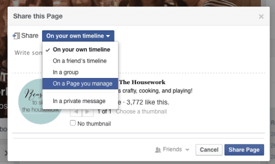How To Share a Facebook Page Tutorial – REASONS TO SKIP THE HOUSEWORK