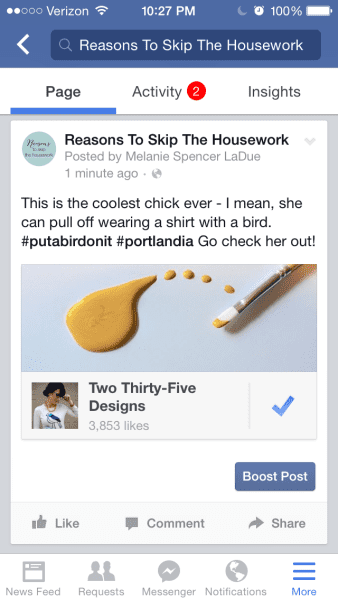 How To Share a Facebook Page Tutorial – REASONS TO SKIP THE HOUSEWORK