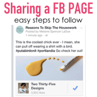 How To Share a Facebook Page Tutorial – REASONS TO SKIP THE HOUSEWORK