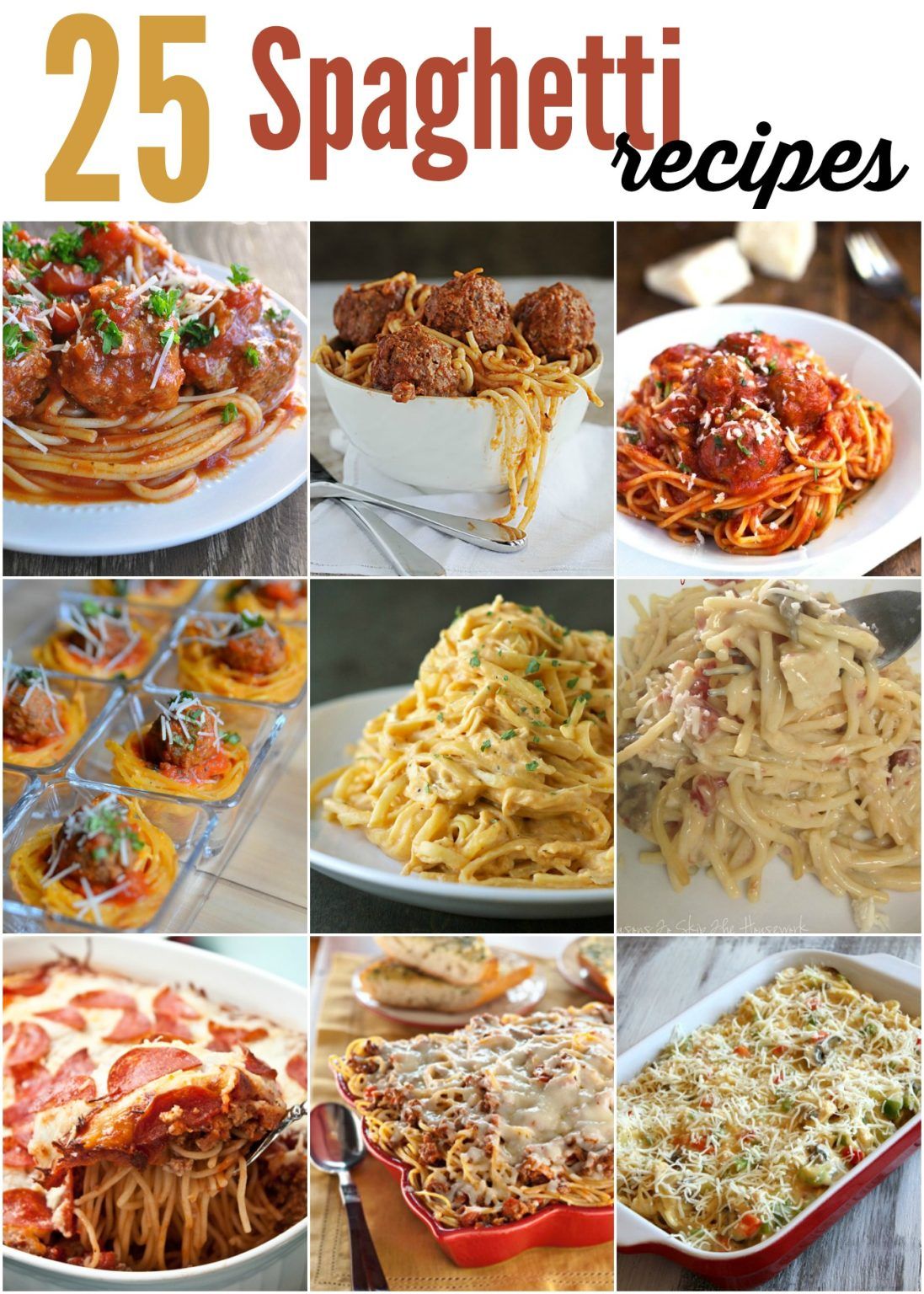 Spaghetti Recipes – REASONS TO SKIP THE HOUSEWORK
