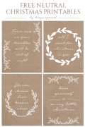 Neutral Christmas Printables