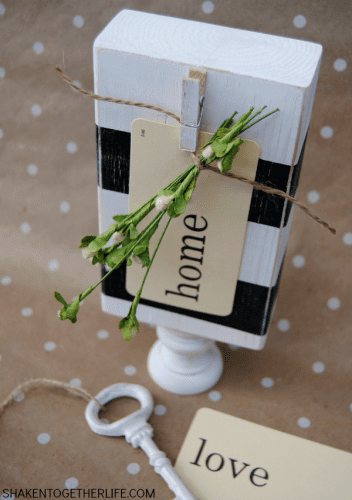 Striped Wood Block Display – REASONS TO SKIP THE HOUSEWORK