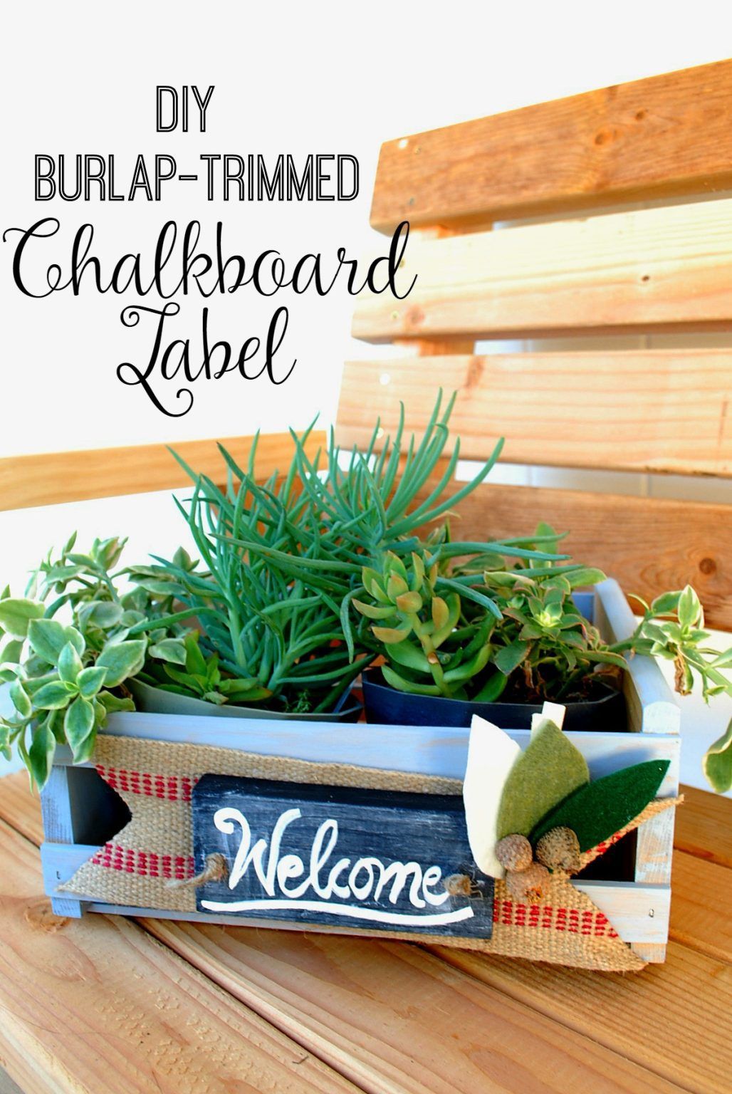 DIY Burlap-Trimmed Chalkboard Label – REASONS TO SKIP THE HOUSEWORK