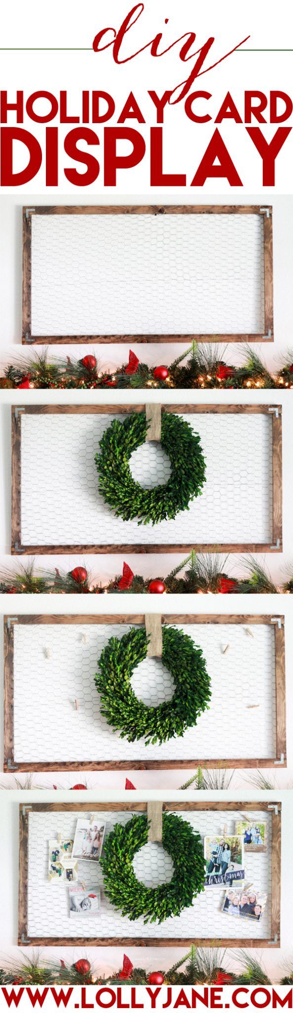 25 Holiday Card Displays – REASONS TO SKIP THE HOUSEWORK